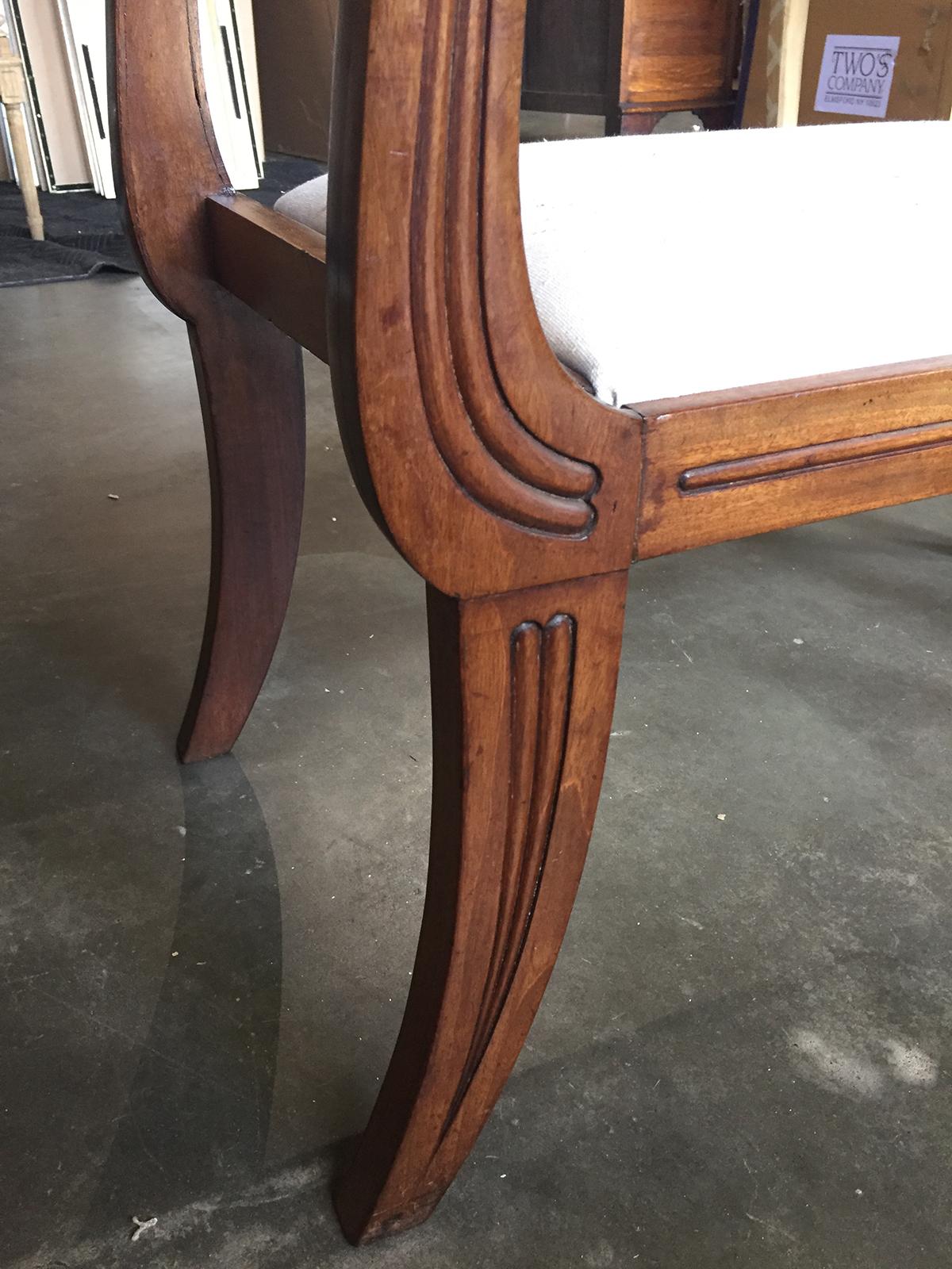 English Regency Style Mahogany Window Bench, circa 1820 at 1stDibs