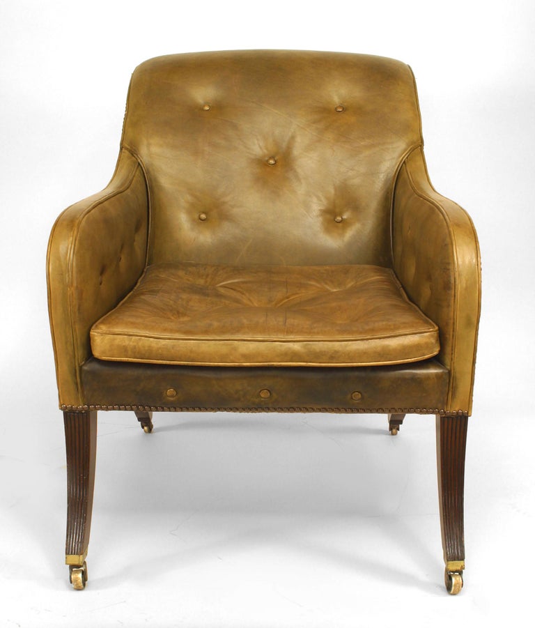English Regency Style Sleigh Back Club Chair at 1stDibs | sleigh chair ...
