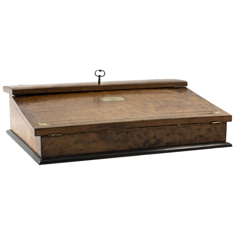 English Regency Traveling Lap Writing Desk Box For Sale at 1stDibs