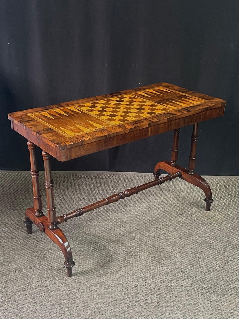 English Regency Trestle Game Table For Sale at 1stDibs
