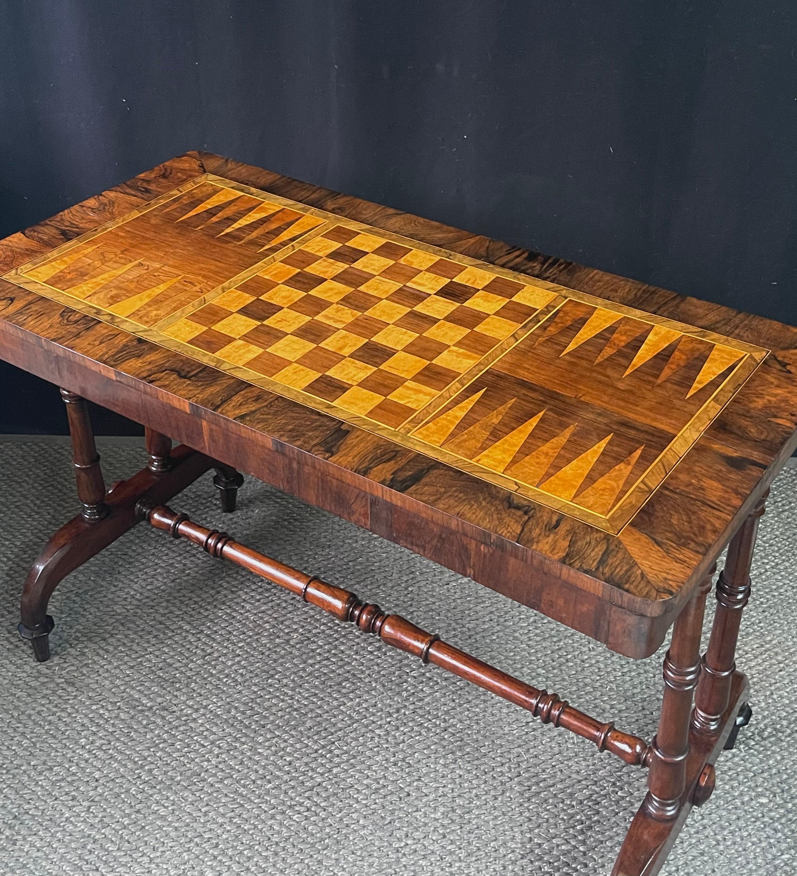 English Regency Trestle Game Table at 1stDibs