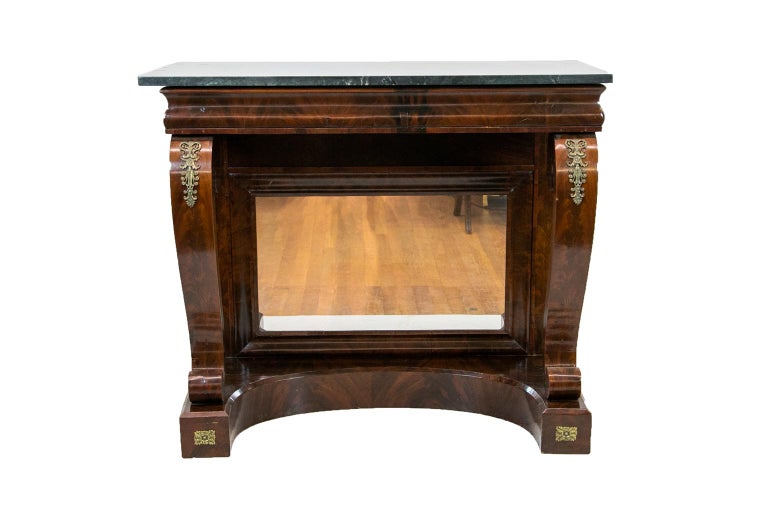 English Regency Verde Marble Top Console Table at 1stDibs