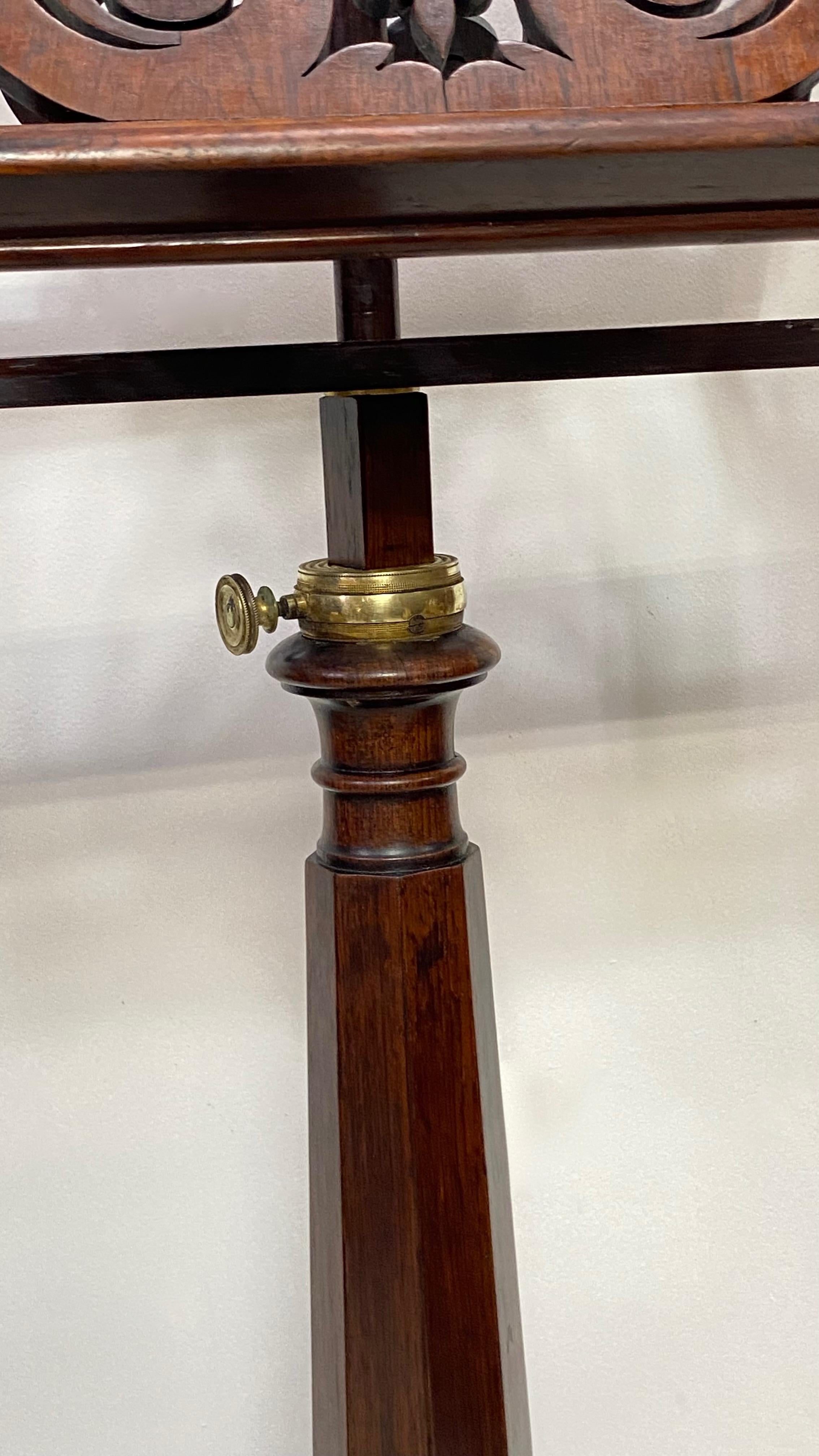 English Regency William IV Period Rosewood Adjustable Music Stand For ...
