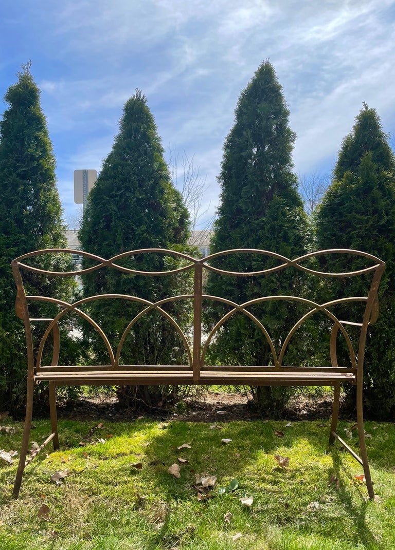 English Regency Wrought Iron Bench, CA 1820 For Sale at 1stDibs