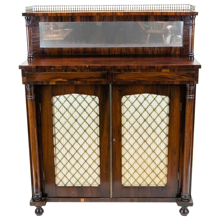 English Rosewood Regency Cabinet at 1stDibs