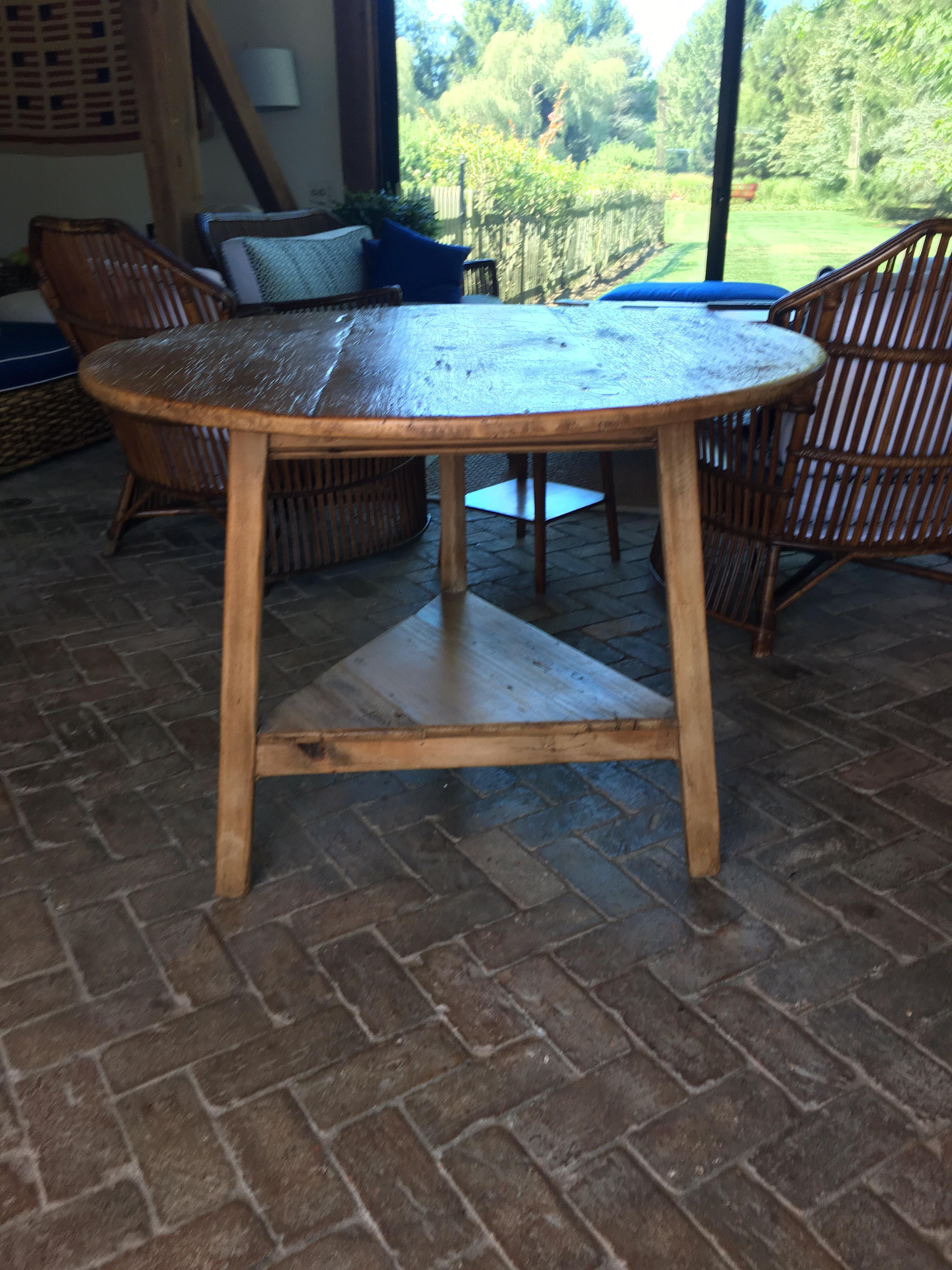 English Round Cricket Table For Sale at 1stDibs