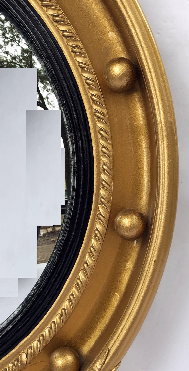 English Round Gilt Framed Convex Mirror (Diameter 16) at 1stDibs | 16 ...