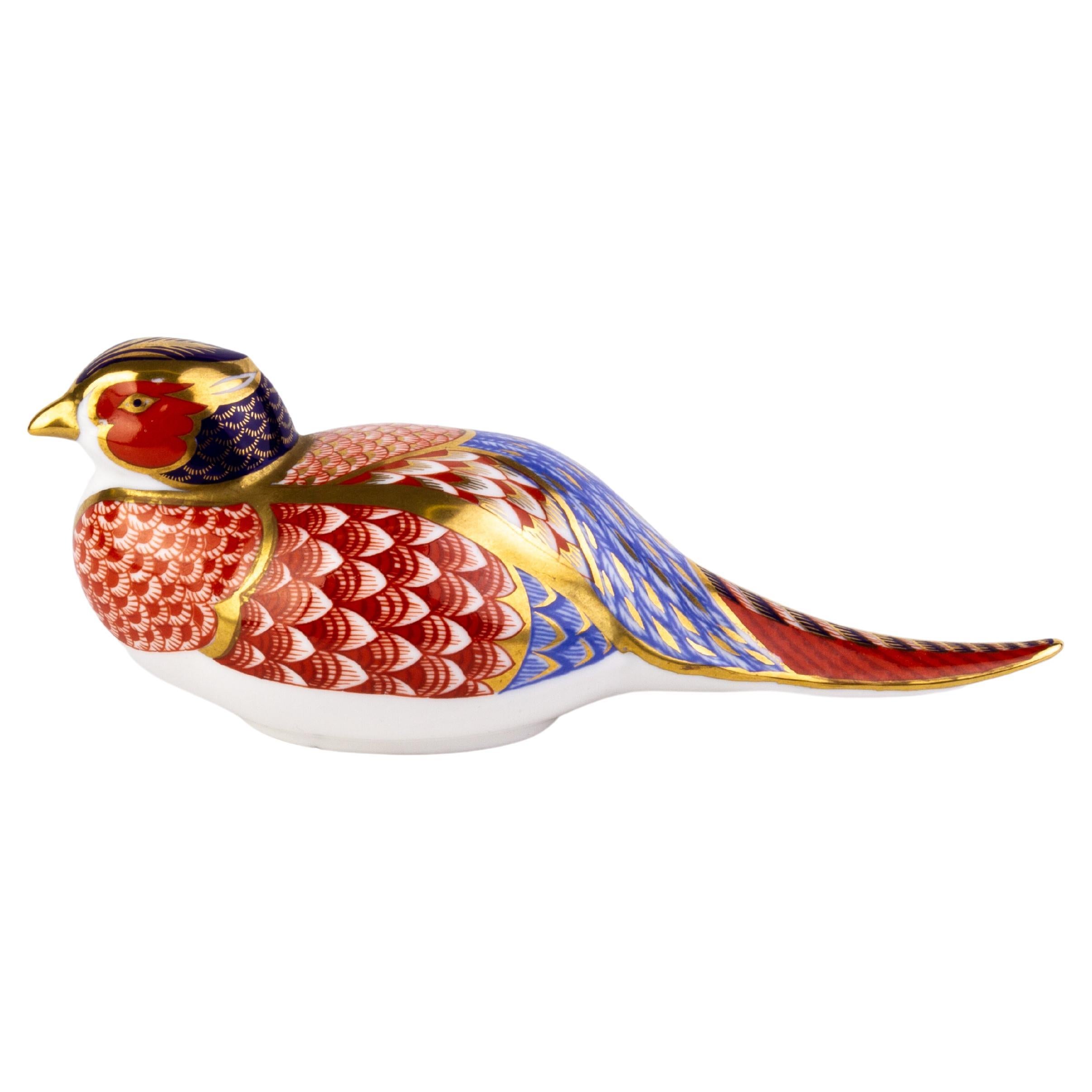 English Royal Crown Derby 24K Gold Porcelain Desk Paperweight Duck For ...