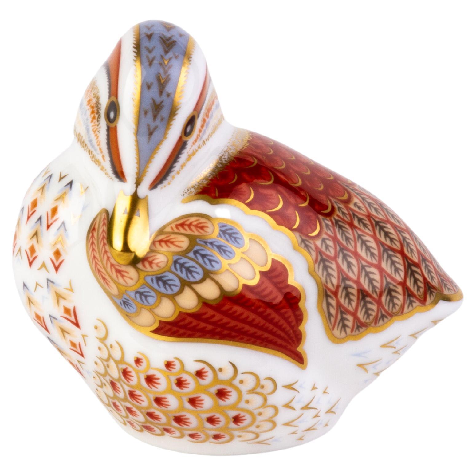 English Royal Crown Derby 24K Gold Porcelain Desk Paperweight Teal ...