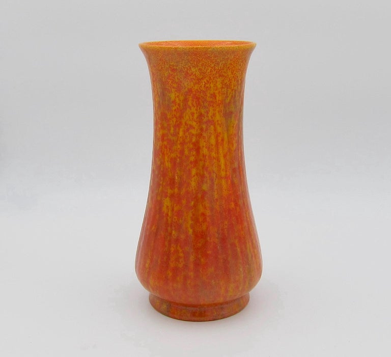 English Royal Lancastrian Art Deco Vase in Pilkingtons Orange ...