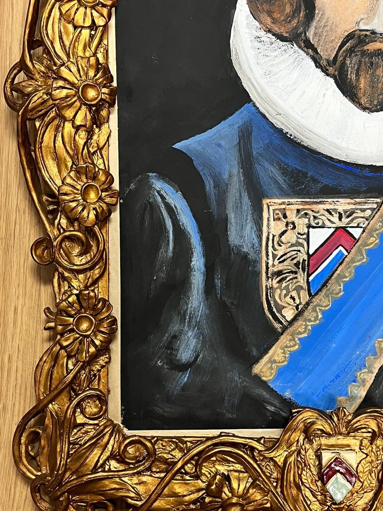 English School - Portrait of a Tudor English Gentleman in Fine Ornate ...