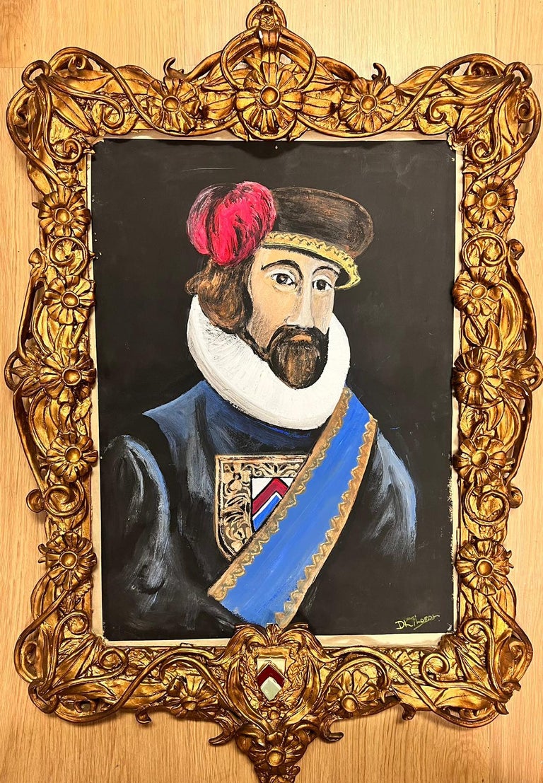 English School - Portrait of a Tudor English Gentleman in Fine Ornate ...