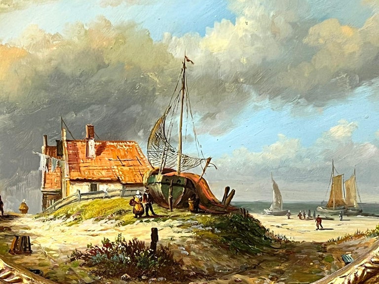 English School - Traditional English Coastal Fishing Seascape and ...