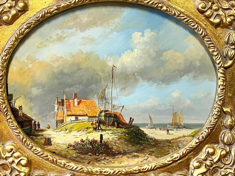 English School - Traditional English Coastal Fishing Seascape and ...