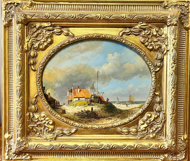 English School - Traditional English Coastal Fishing Seascape and ...