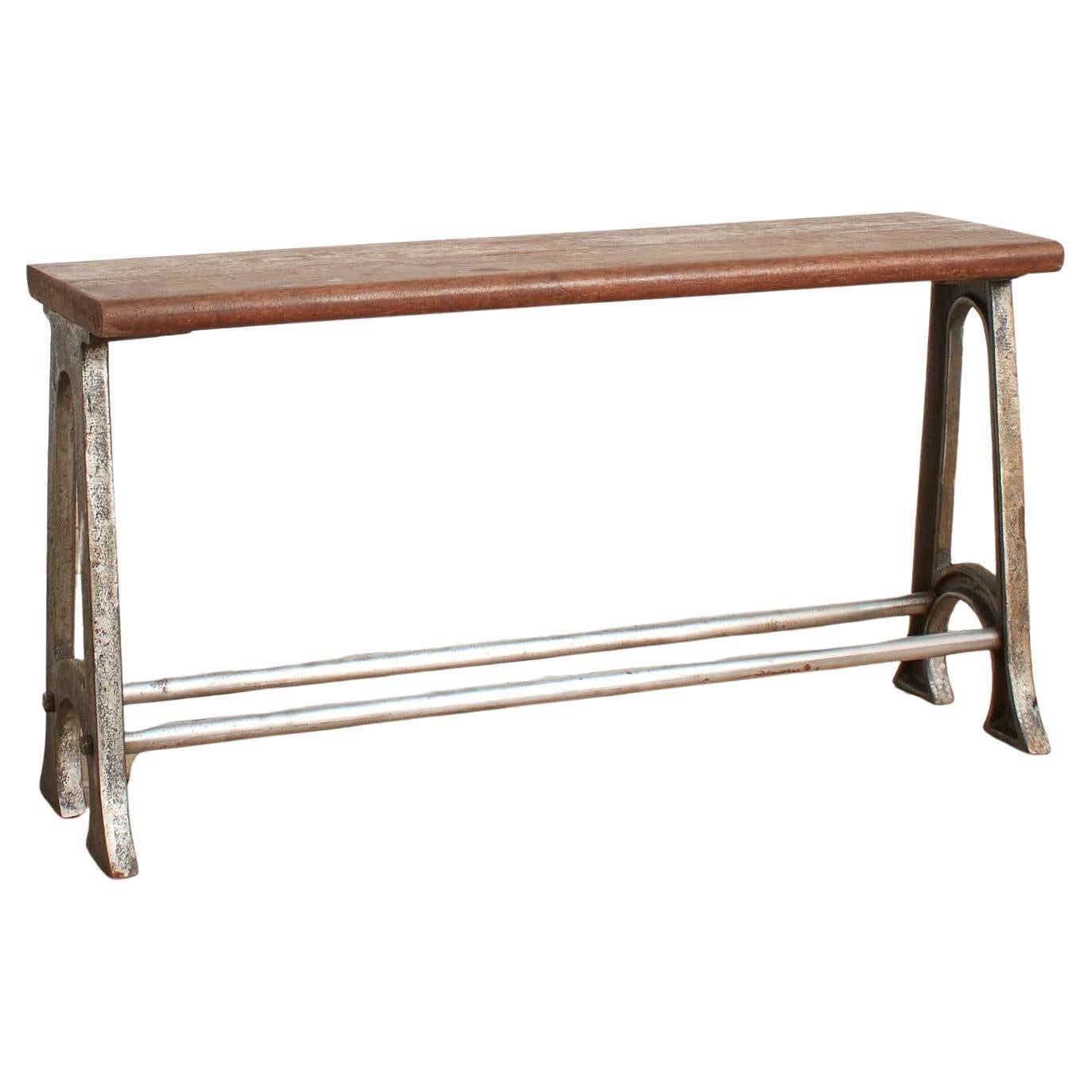 English School Vintage Locker Room Hallway Storage Bench For Sale at ...