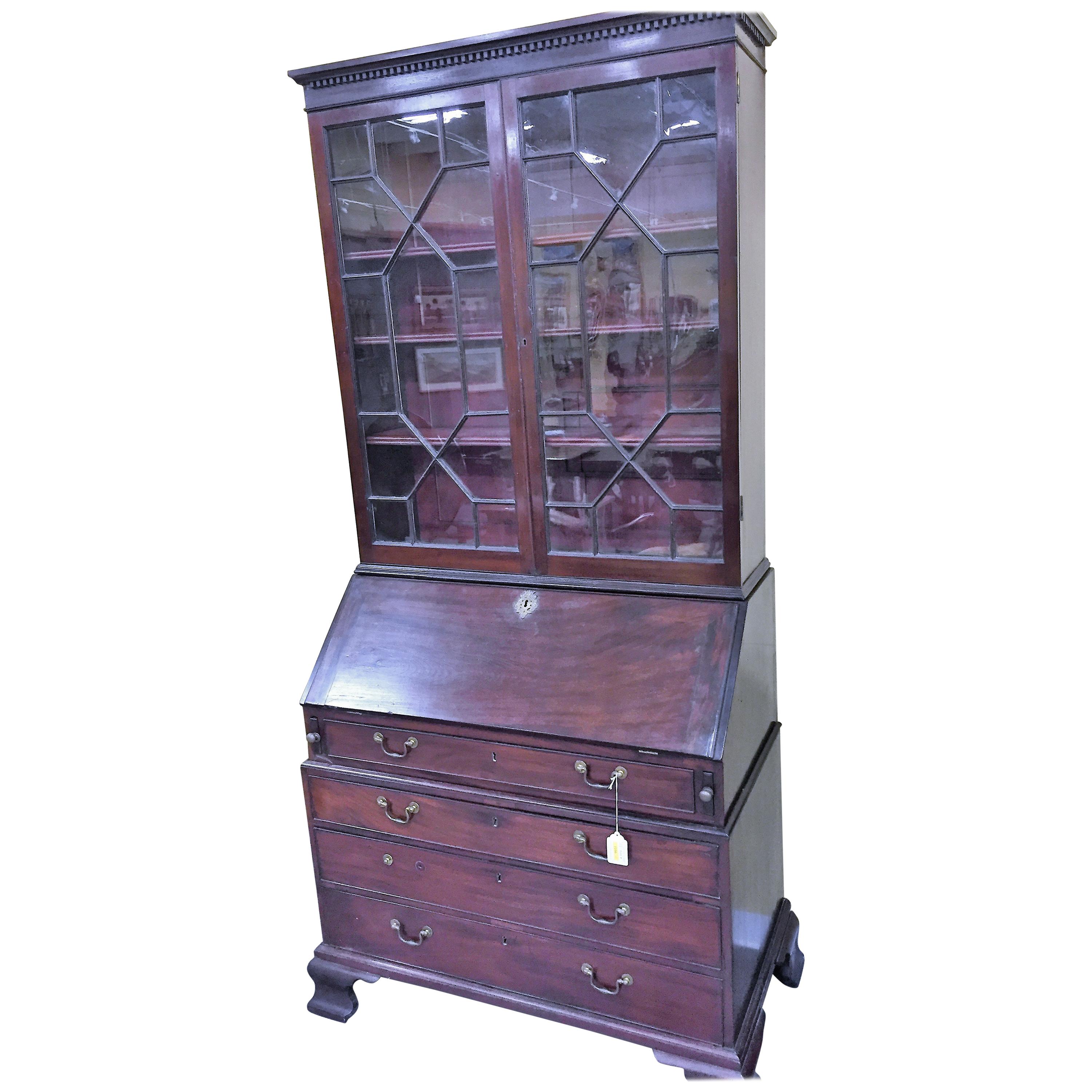 English Secretary Bookcase For Sale at 1stDibs