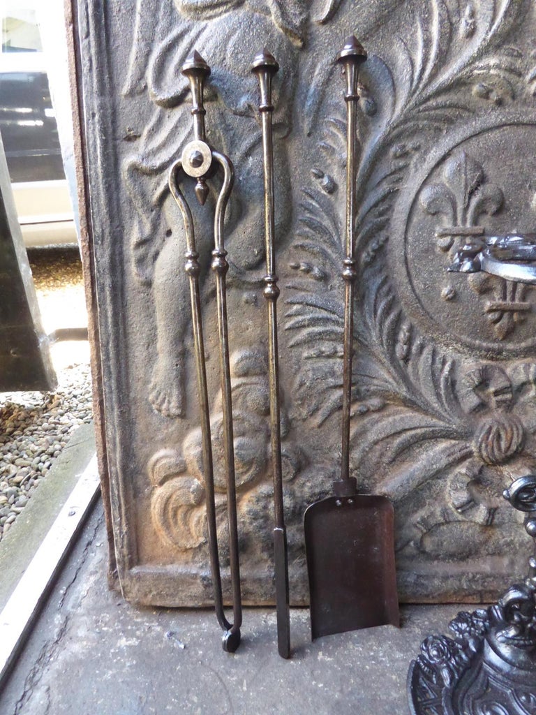 English Set of Fireplace Tools, Victorian Companion Set, 19th Century ...