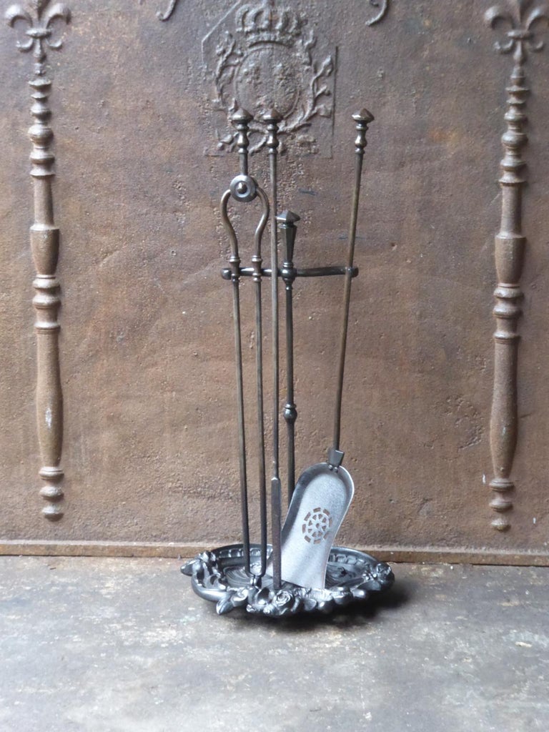 English Set of Fireplace Tools, Victorian Companion Set, 19th Century ...