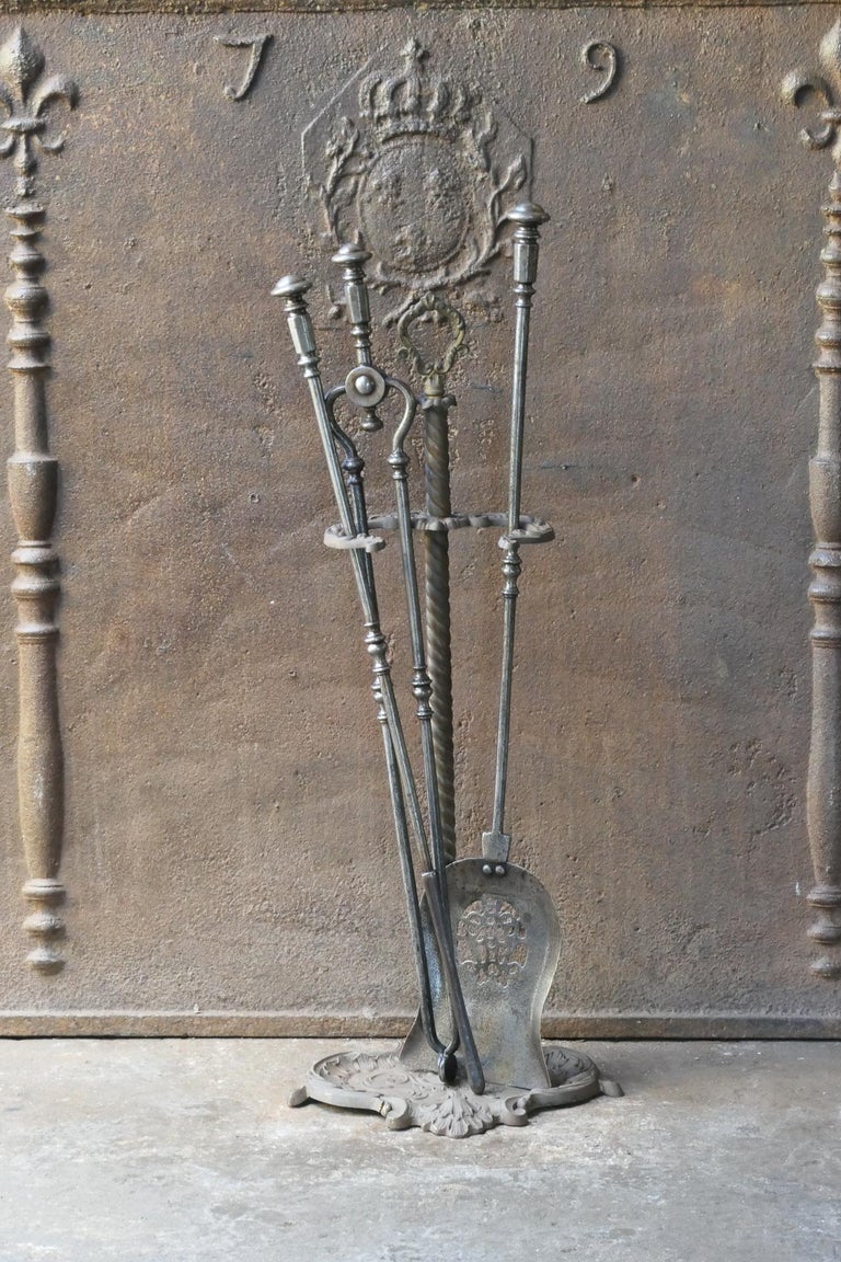 English Set of Fireplace Tools, Victorian Companion Set, 19th Century ...