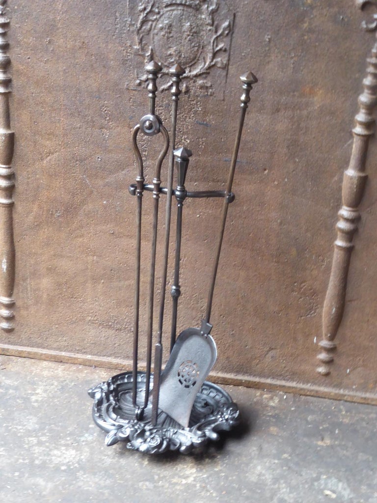 English Set of Fireplace Tools, Victorian Companion Set, 19th Century ...