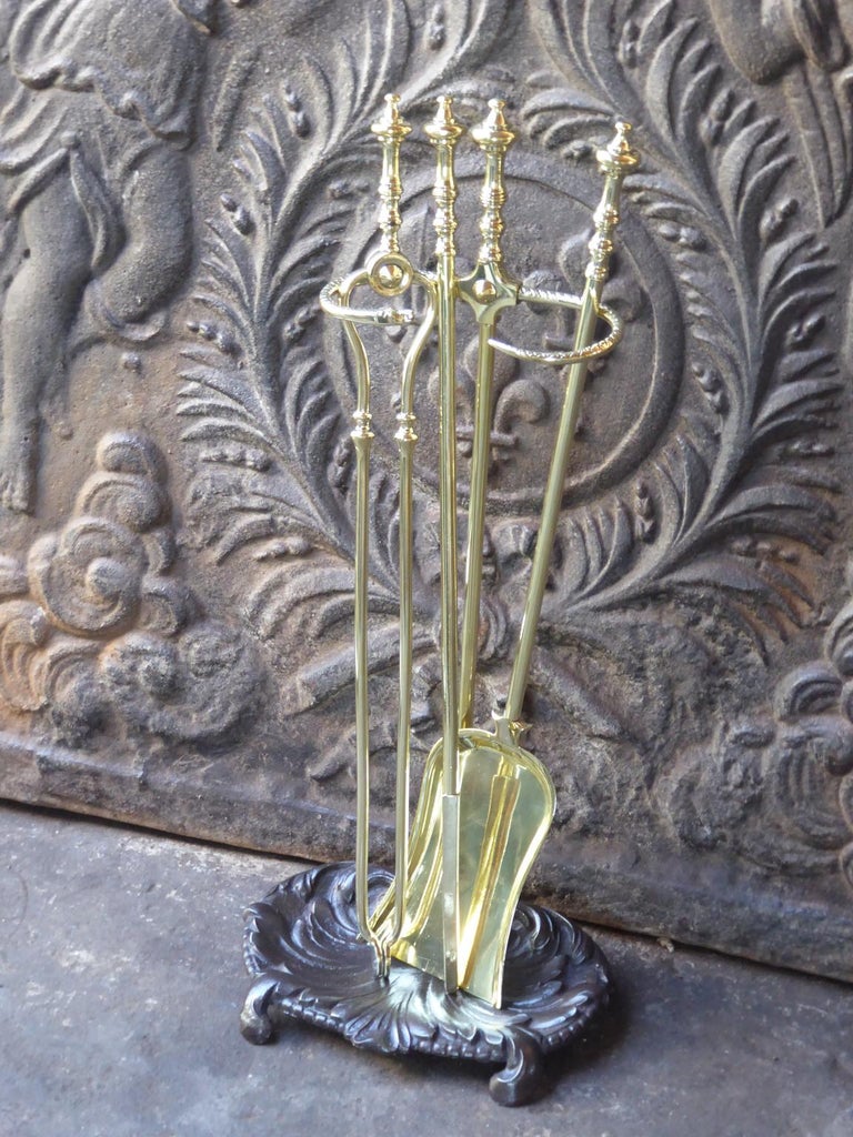 English Set of Fireplace Tools, Victorian Companion Set, 19th Century ...