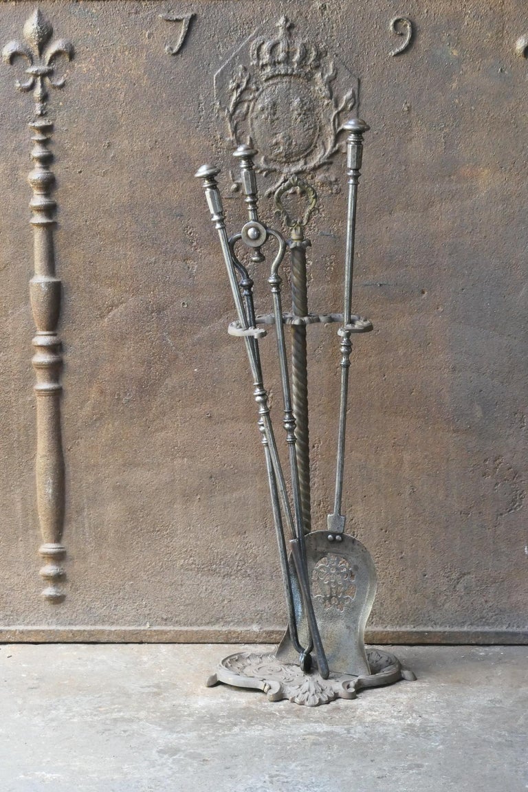 English Set of Fireplace Tools, Victorian Companion Set, 19th Century ...