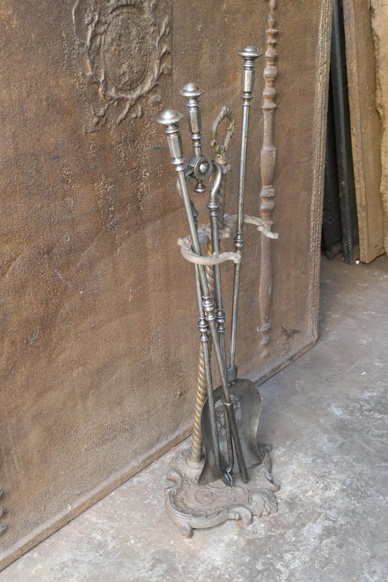 English Set of Fireplace Tools, Victorian Companion Set, 19th Century ...