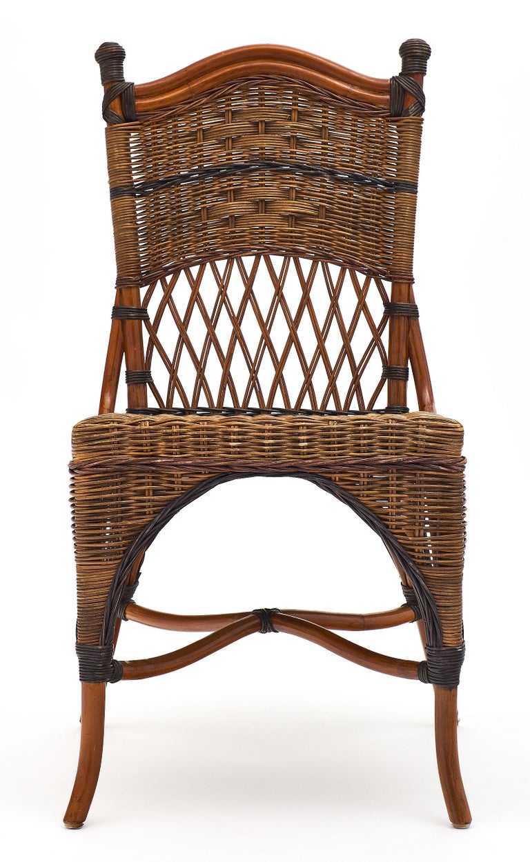 English Set of Wicker Chairs and Table at 1stDibs