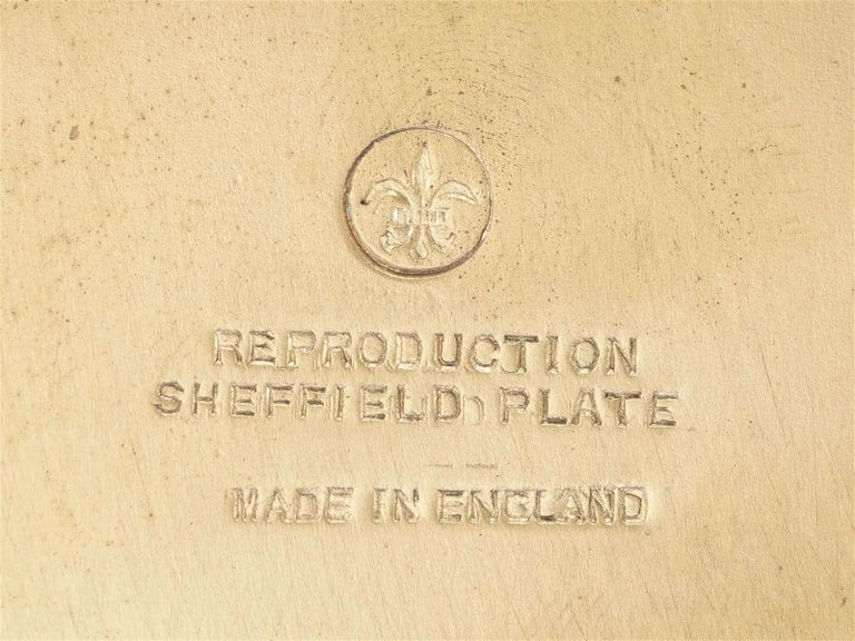 English Sheffield Plate and Cut Glass Centerpiece with Candelabra For ...