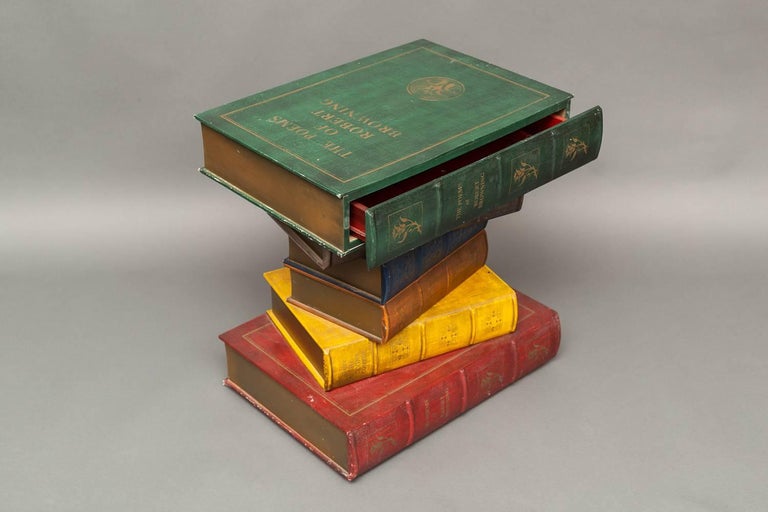 English Side Table in the Shape of Stacked Books at 1stDibs