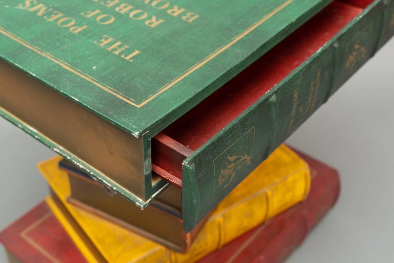 English Side Table in the Shape of Stacked Books at 1stDibs