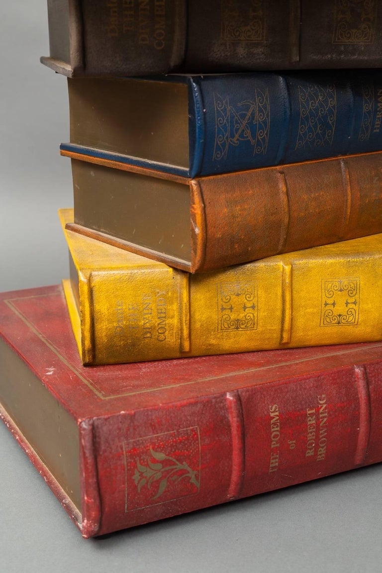 English Side Table in the Shape of Stacked Books at 1stDibs