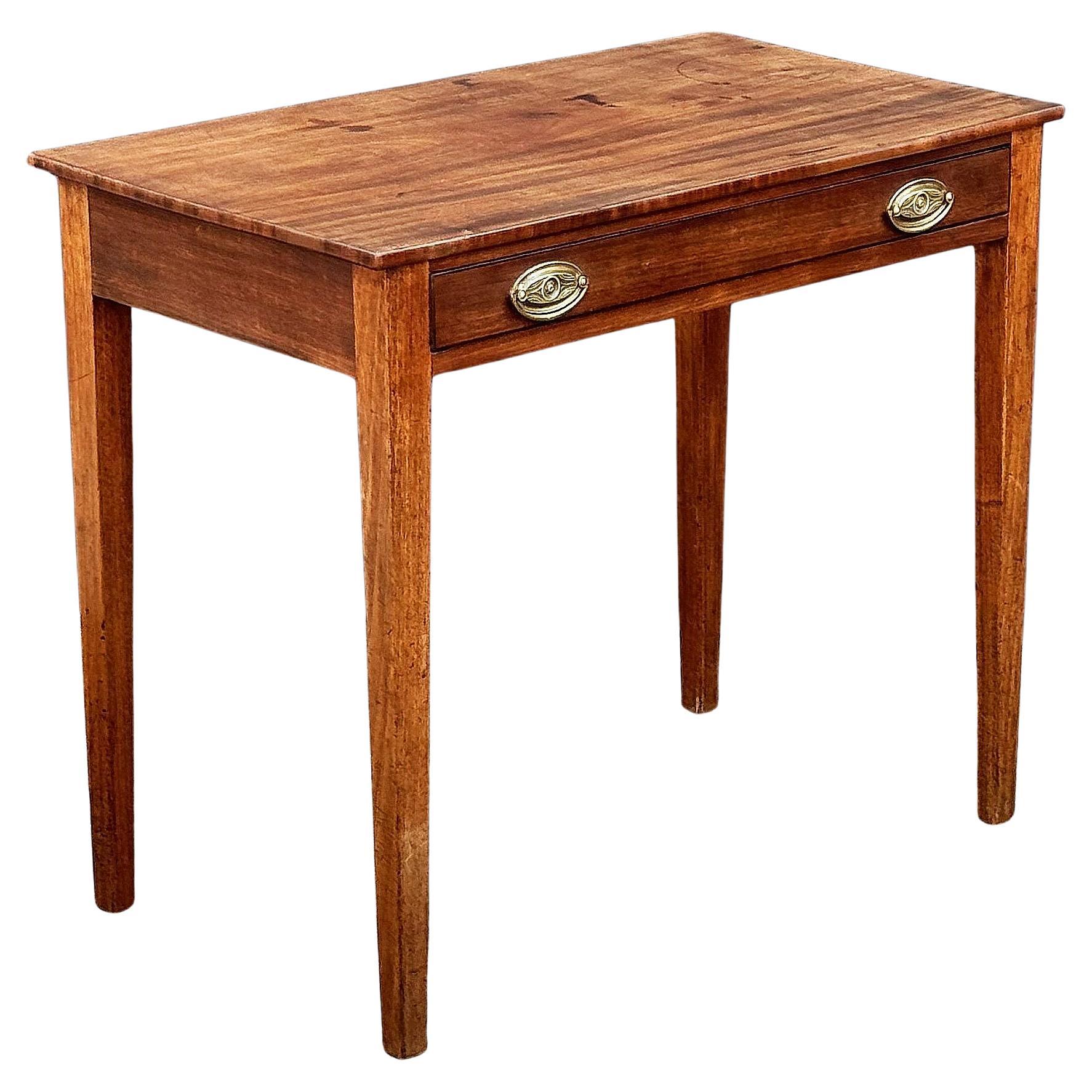 English Side Table or Writing Desk of Mahogany from the Georgian Period ...