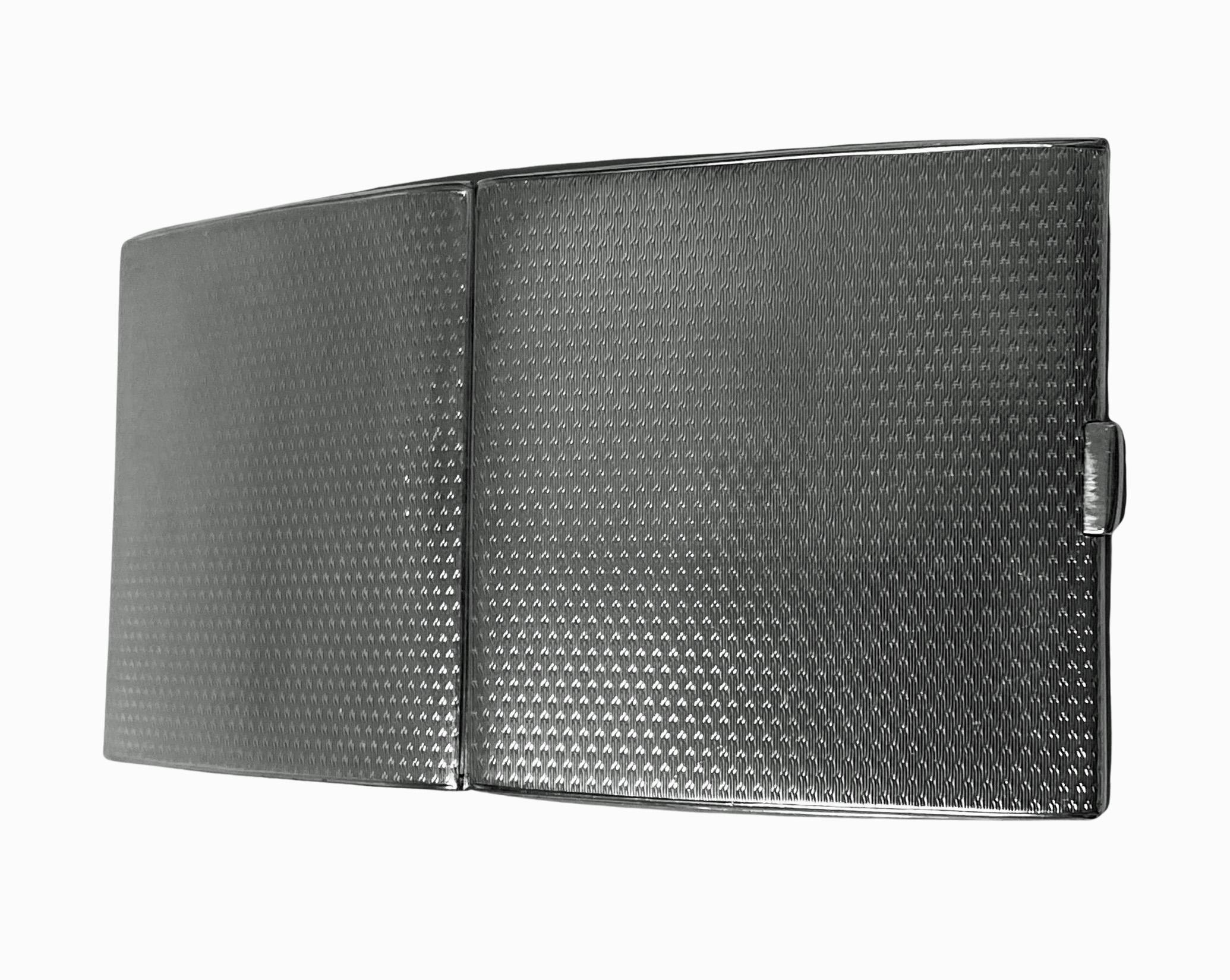 English Silver Cigarette Case Birmingham 1922 William Neale at 1stDibs