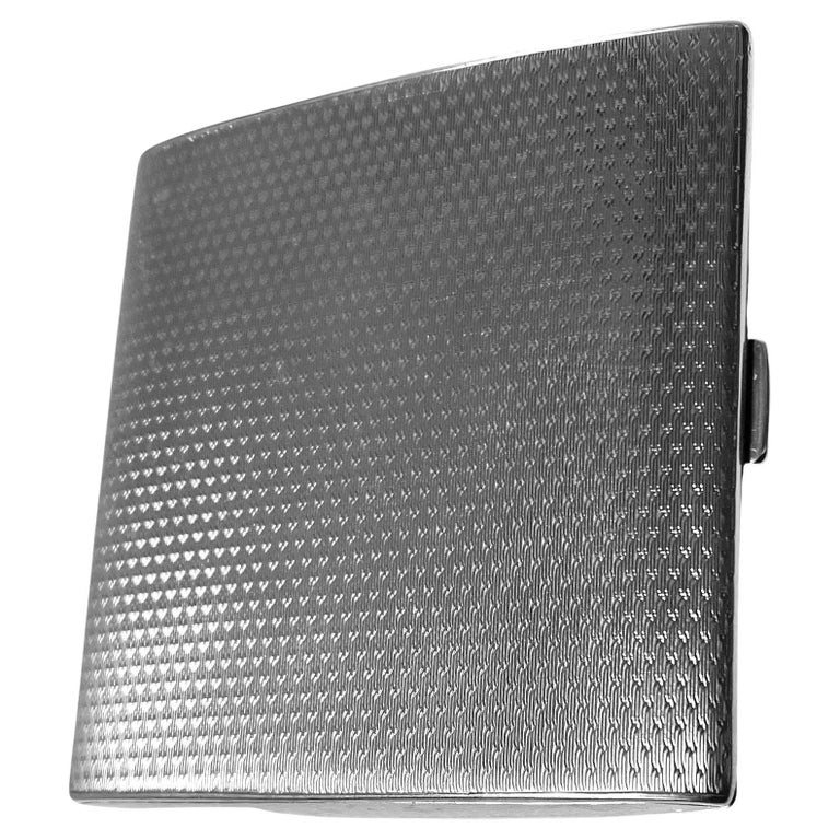 English Silver Cigarette Case Birmingham 1922 William Neale For Sale at ...