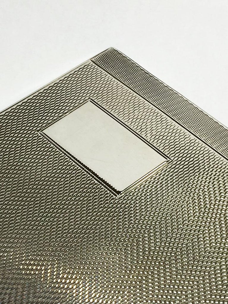 English Silver Cigars Case by Joseph Gloster Ltd, Birmingham, 1949 For ...