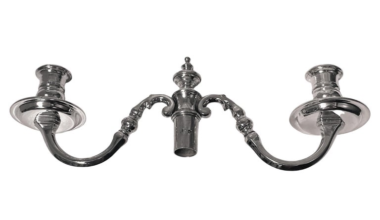 English Silver Georgian Style Candelabra Candlesticks London 60 Oz For ...