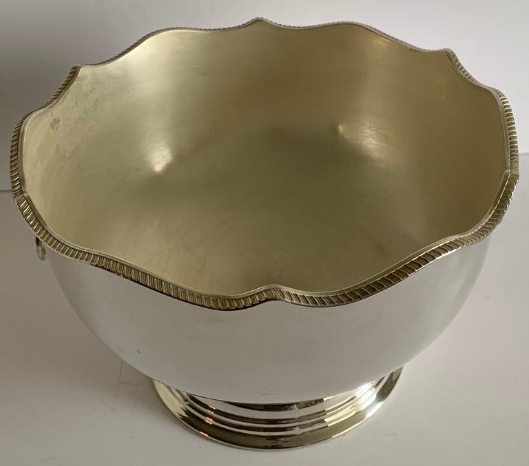 English Silver Lion Head Monteith or Punch Bowl For Sale at 1stDibs