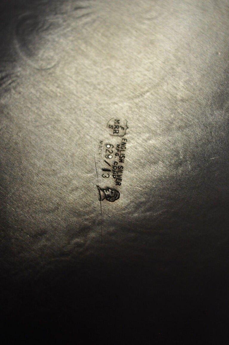 English Silver Mfg Corp Silver Plated Regency Style Scalloped Platter ...