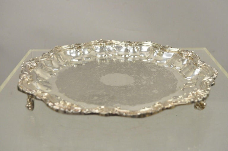 English Silver Mfg Corp Silver Plated Regency Style Scalloped Platter ...