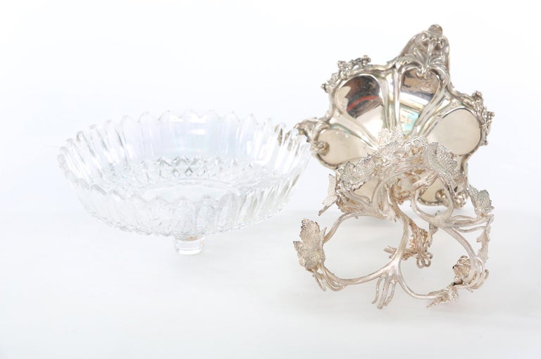 English Silver Plate / Cut Glass Tableware Serving Piece at 1stDibs