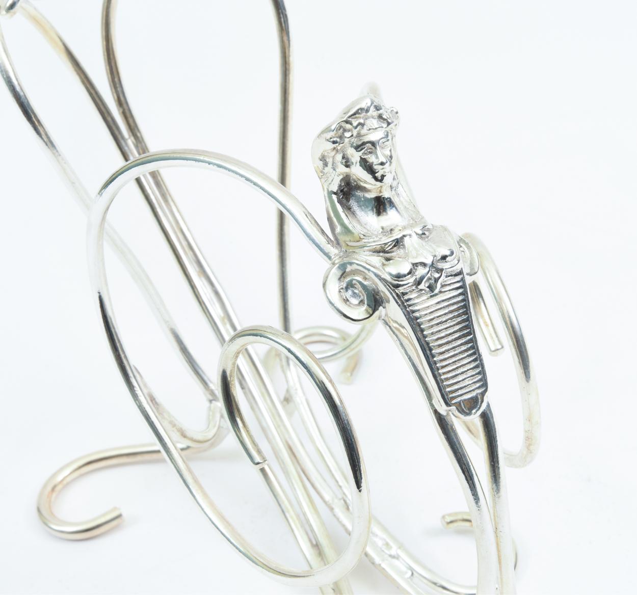 English Silver Plated Barware Wine Bottle Holder For Sale at 1stDibs ...
