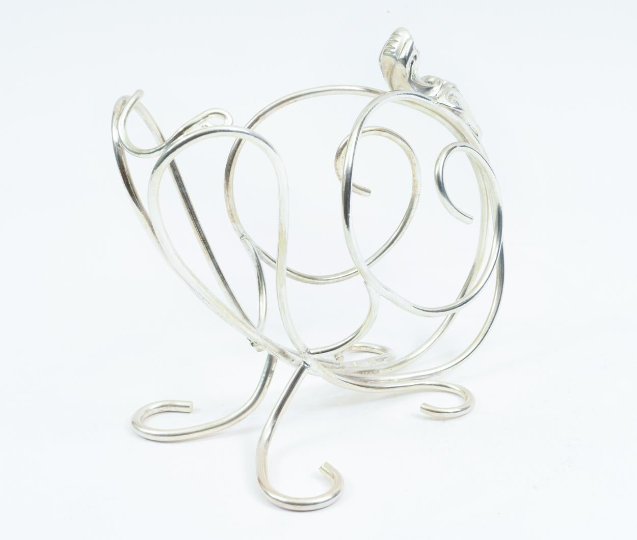 English Silver Plated Barware Wine Bottle Holder For Sale at 1stDibs ...