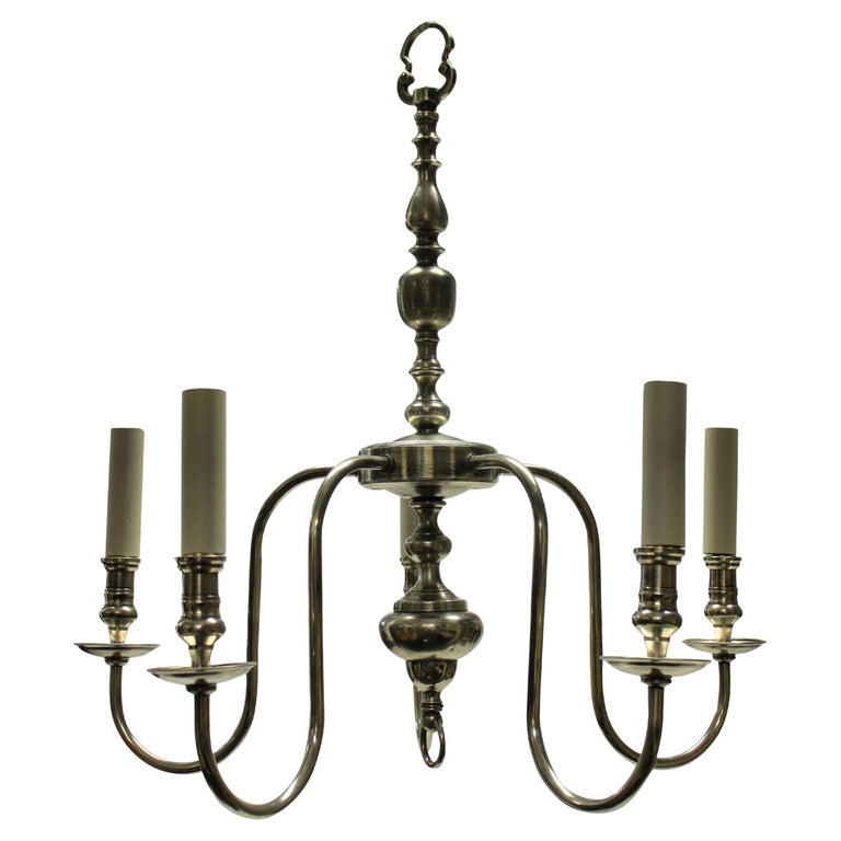 English Silver Plated Chandelier For Sale at 1stDibs