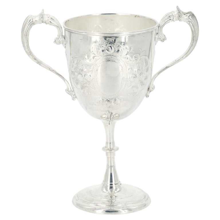 silver trophy vase