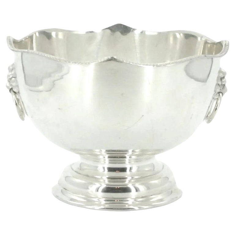 English Silver Plated Ice Bucket / Wine Cooler at 1stDibs