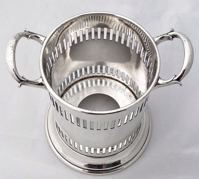 English Silver Wine or Spirits Bottle Holder For Sale at 1stDibs