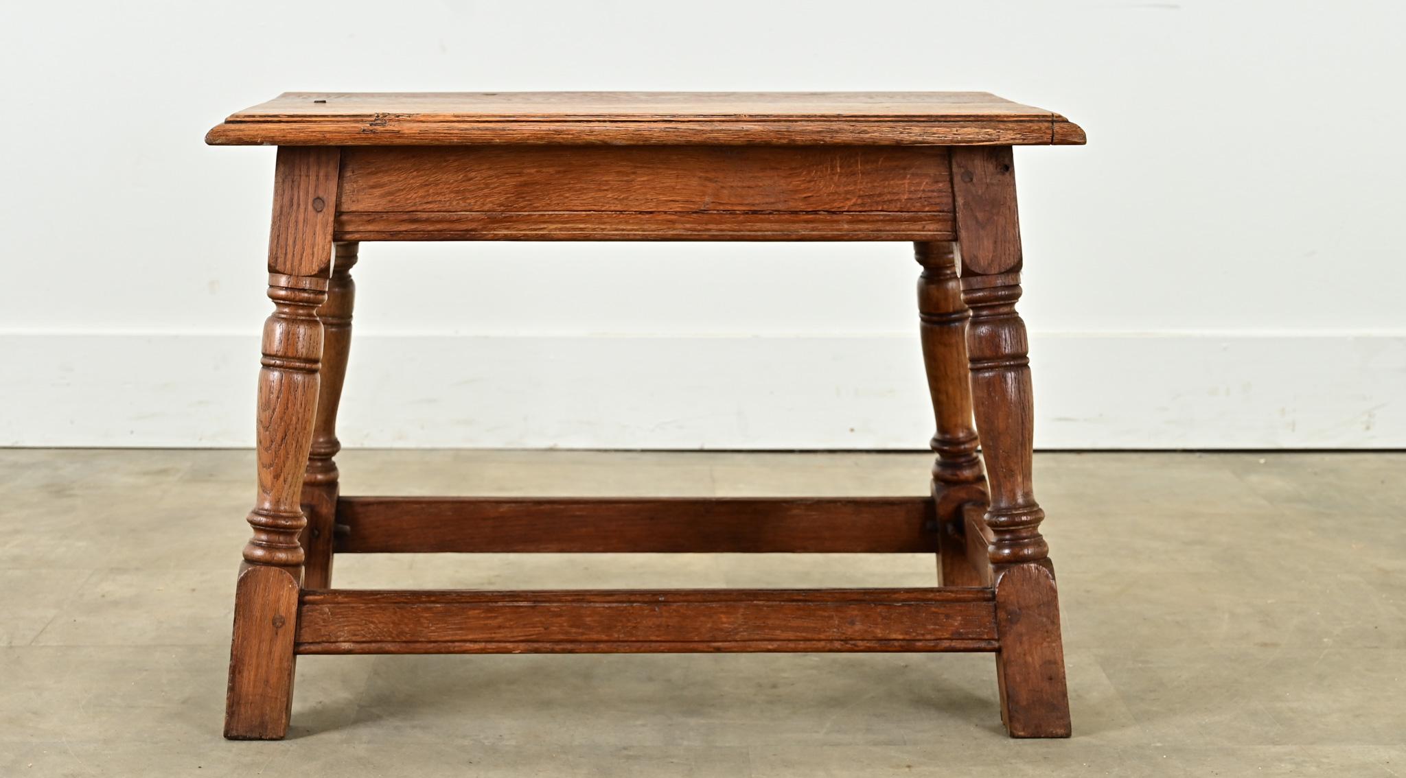 English Solid Oak Low Table / Stool For Sale at 1stDibs