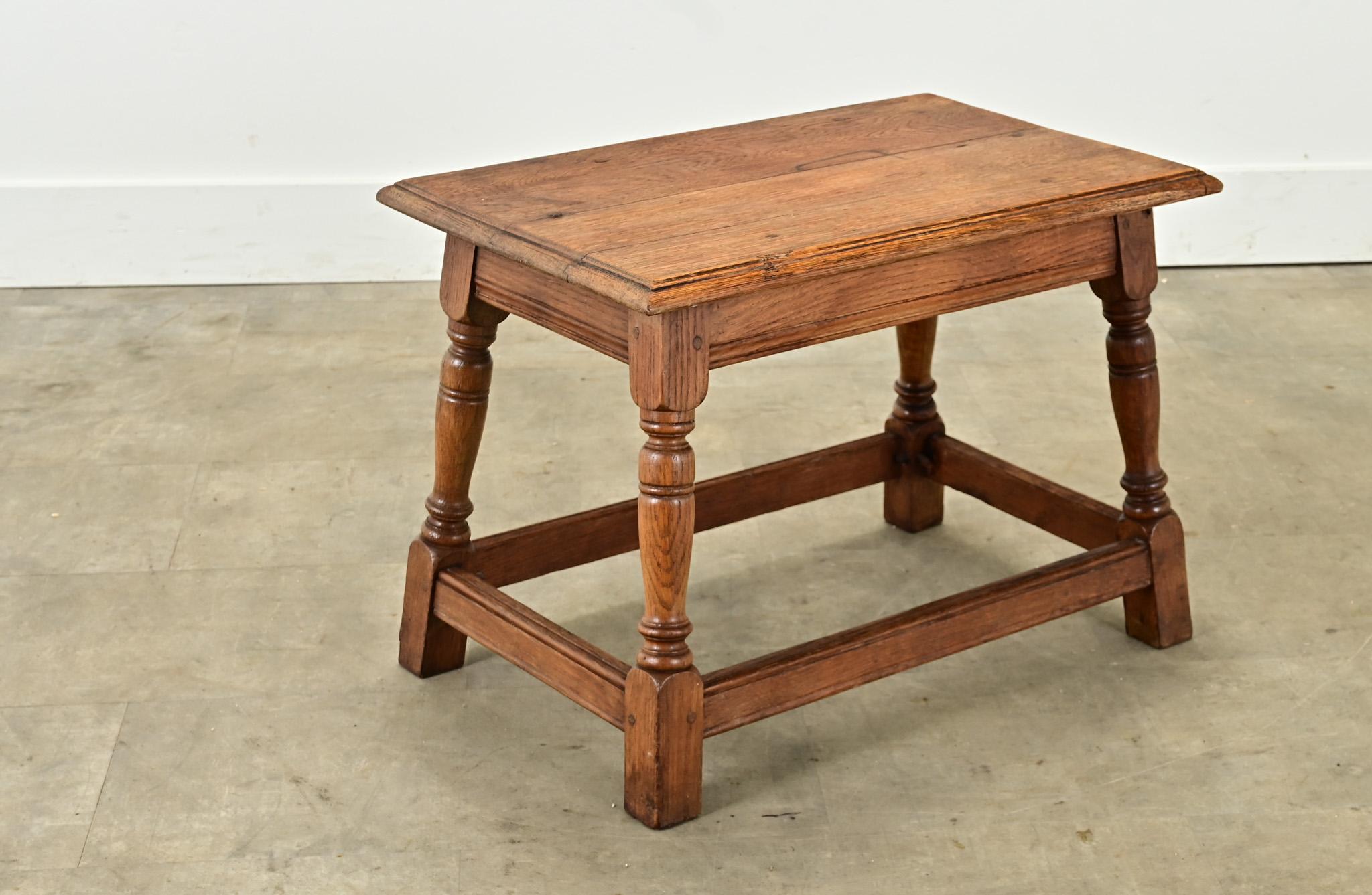 English Solid Oak Low Table / Stool For Sale at 1stDibs
